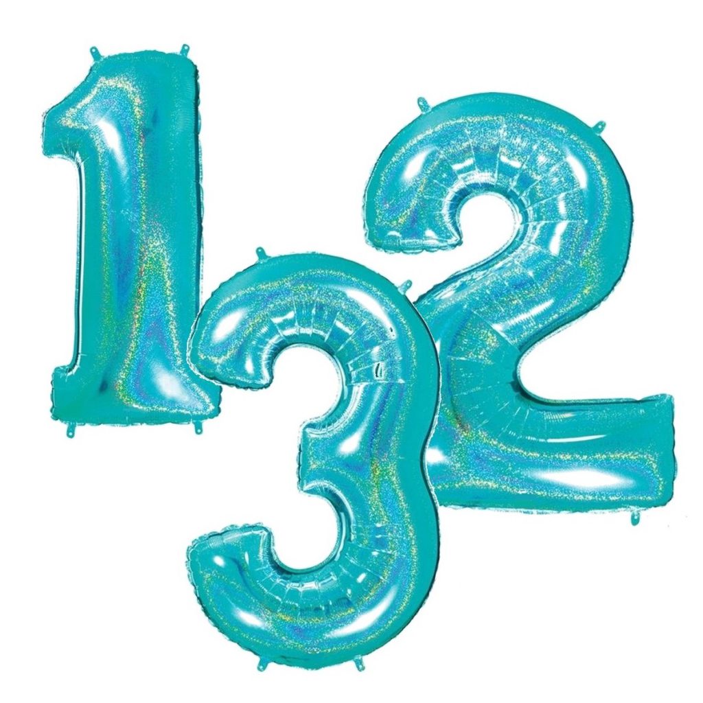 Inflated Number Balloons – Party Splendour