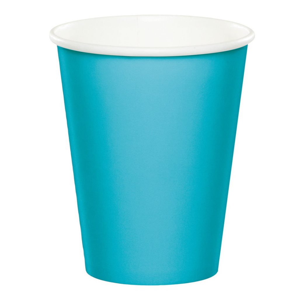 Bermuda Blue Paper Cups - Party Splendour