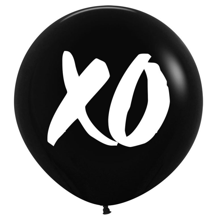 Black XO Jumbo 3ft Balloon - Party Splendour