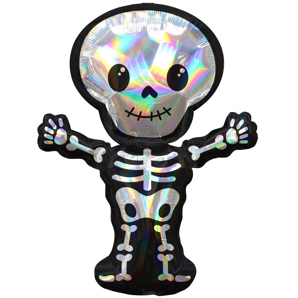 Holographic Skeleton Shape Foil balloon - Party Splendour