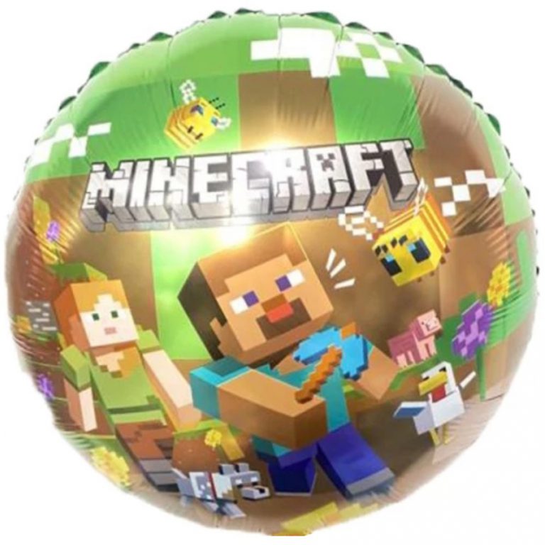 Minecraft Green Foil Balloon – Party Splendour