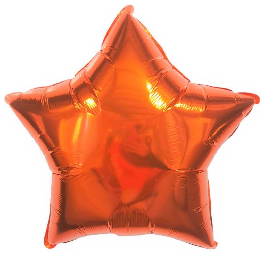 Orange Star Foil Balloon - Party Splendour