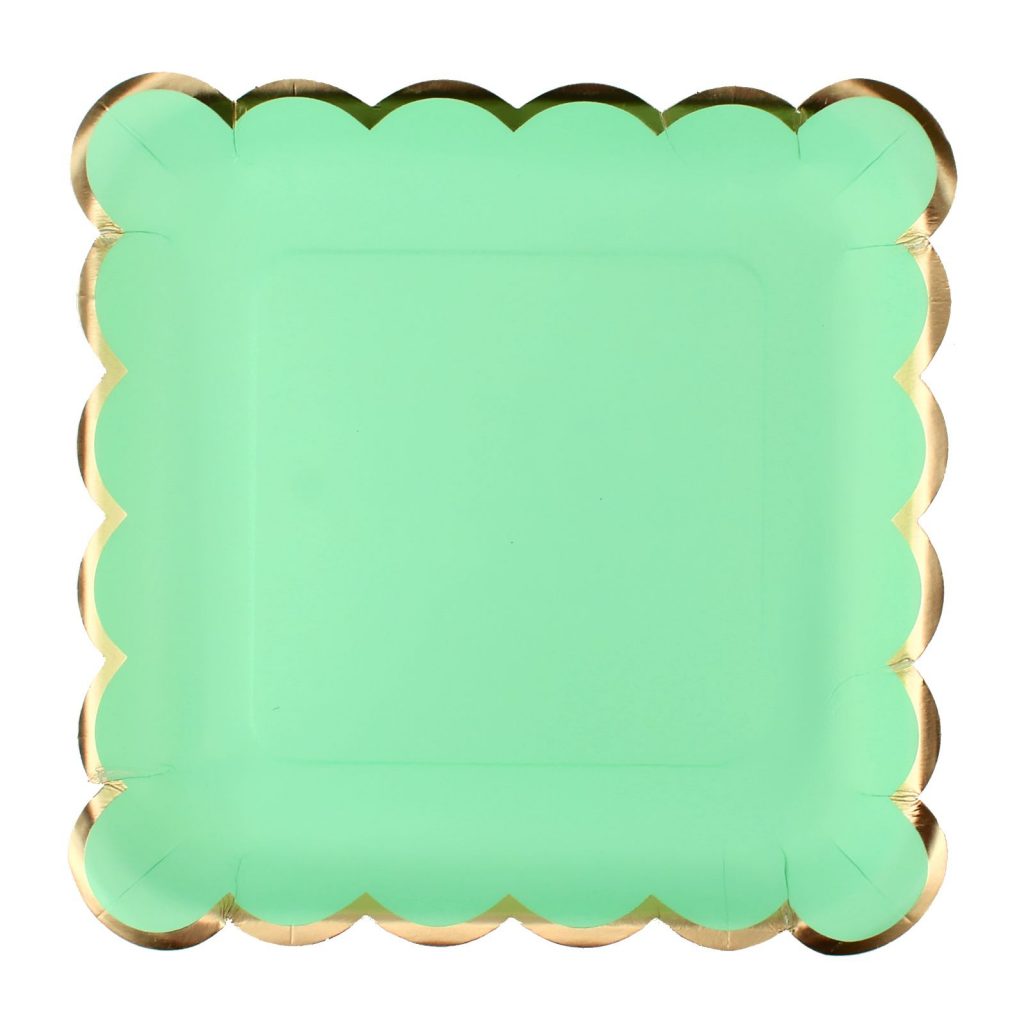 Pastel Mint Luxe Paper Plates - Party Splendour
