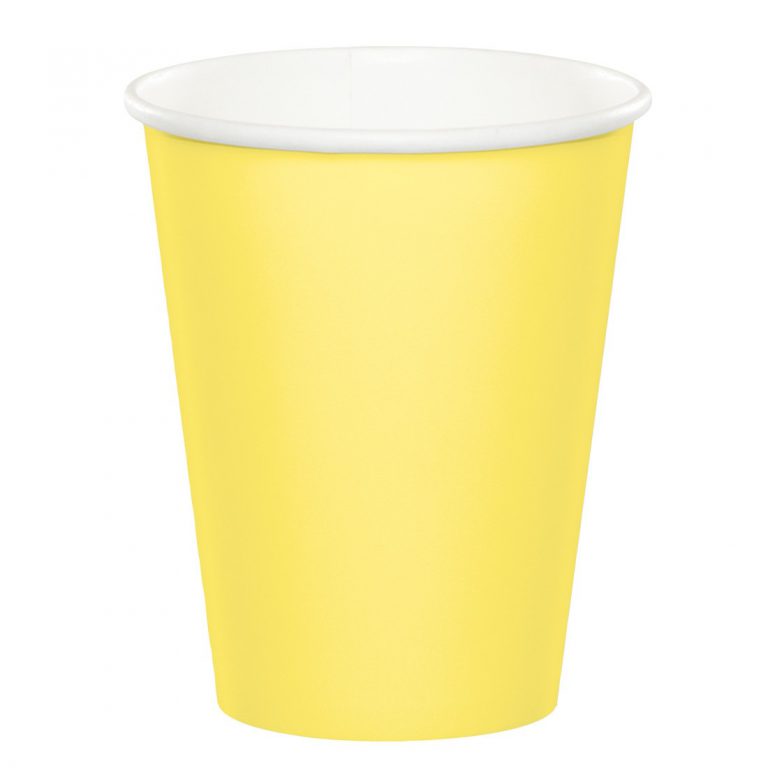 Pastel Yellow Paper Cups - Party Splendour