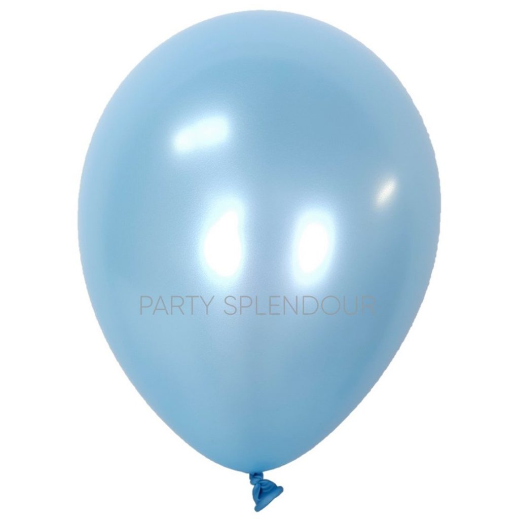 Pearl Light Blue Latex Balloons – Party Splendour