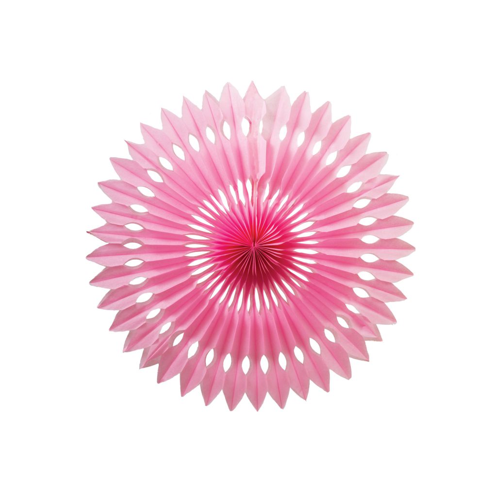 Pink Paper Fan 24cm - Party Splendour