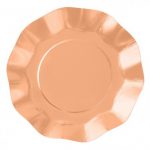 Rose Gold Ruffle Plates - Party Splendour