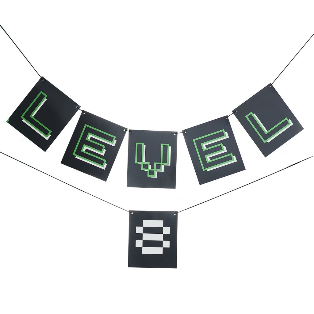 Customisable Gamer Number Bunting - Party Splendour