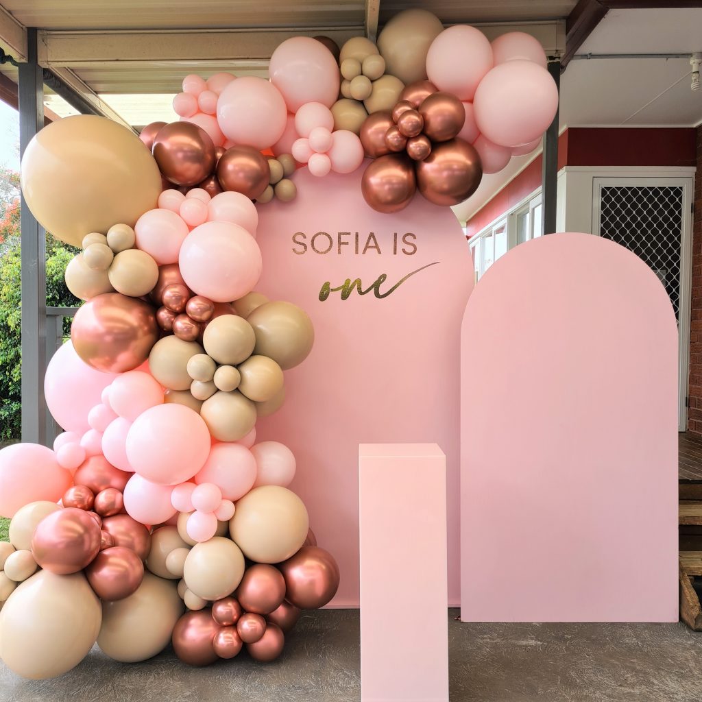 Pink Arch Backdrop Large - Party Splendour