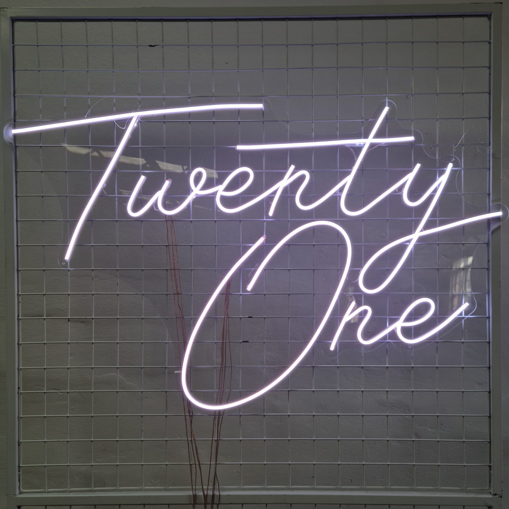 Twenty One Neon Sign Hire - Party Splendour