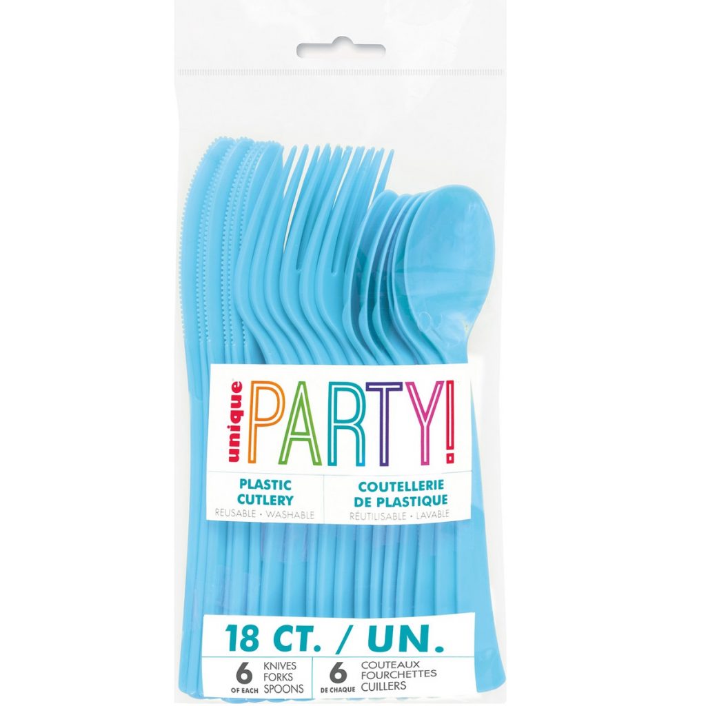 Light Blue Reusable Cutlery - Party Splendour