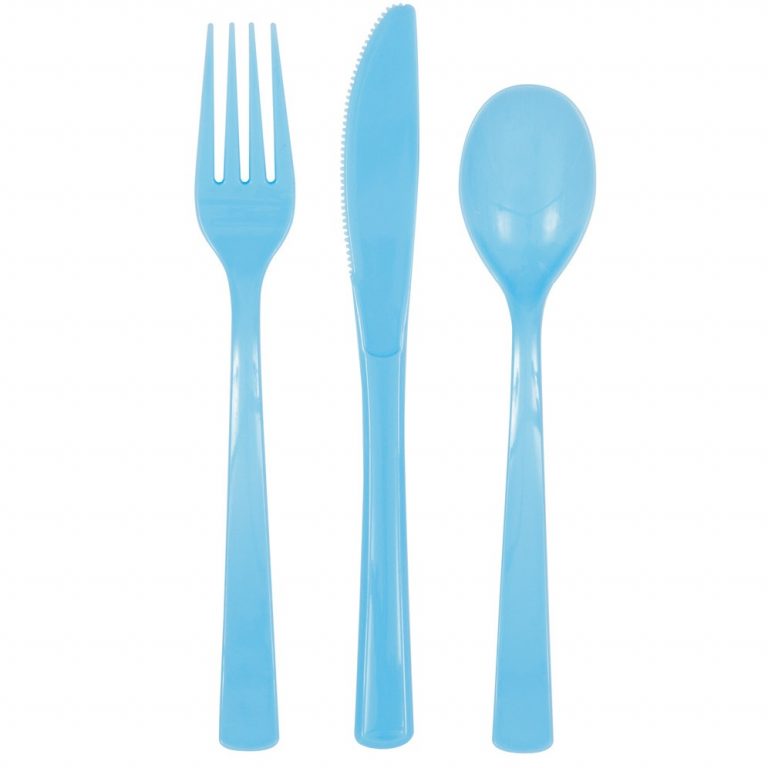 Light Blue Reusable Cutlery - Party Splendour