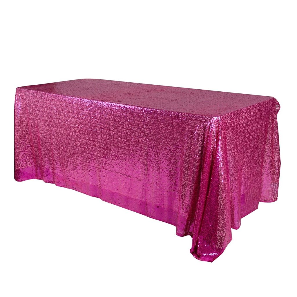 Hot Pink Sequin Tablecloth - Party Splendour