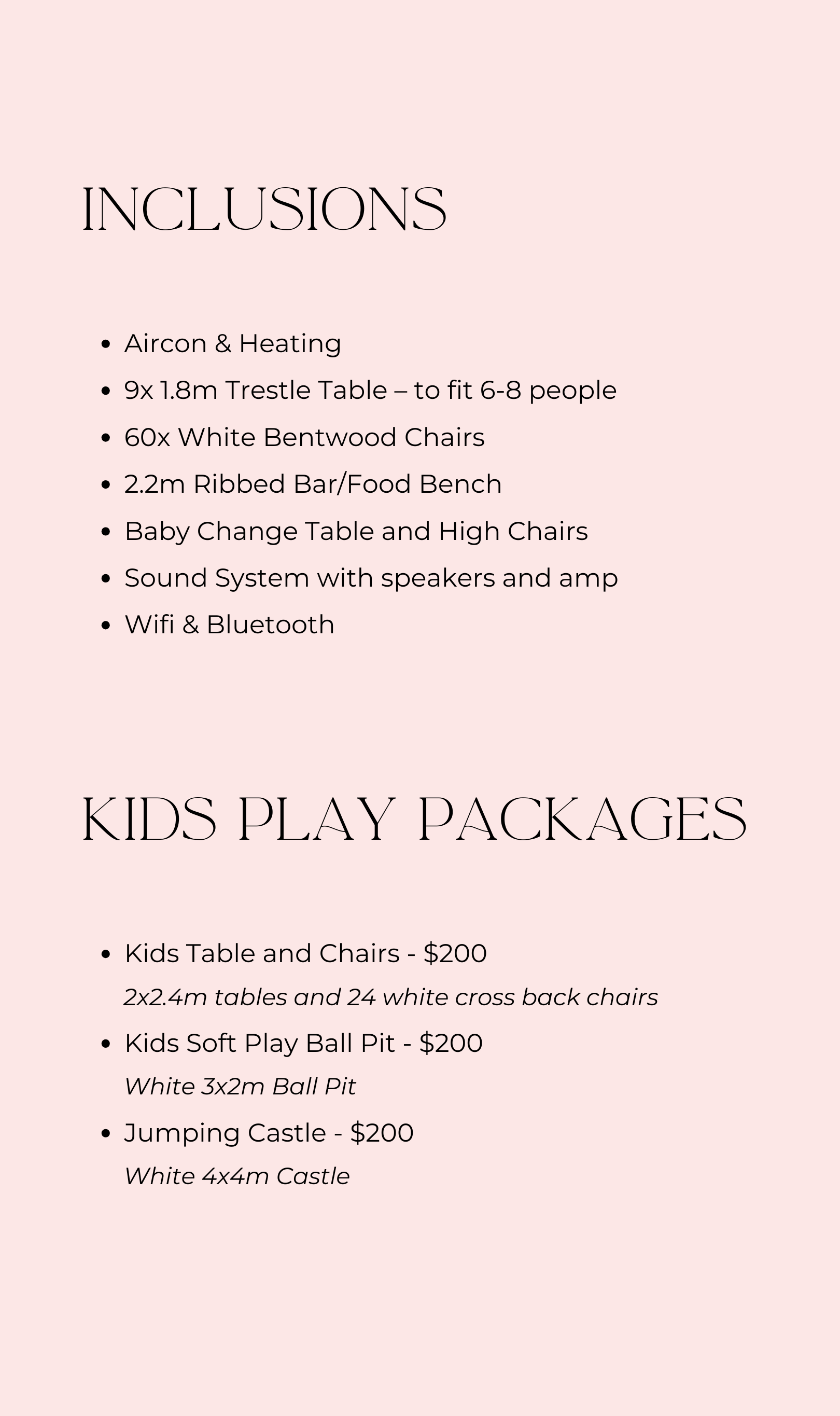 Venue Hire – Party Splendour